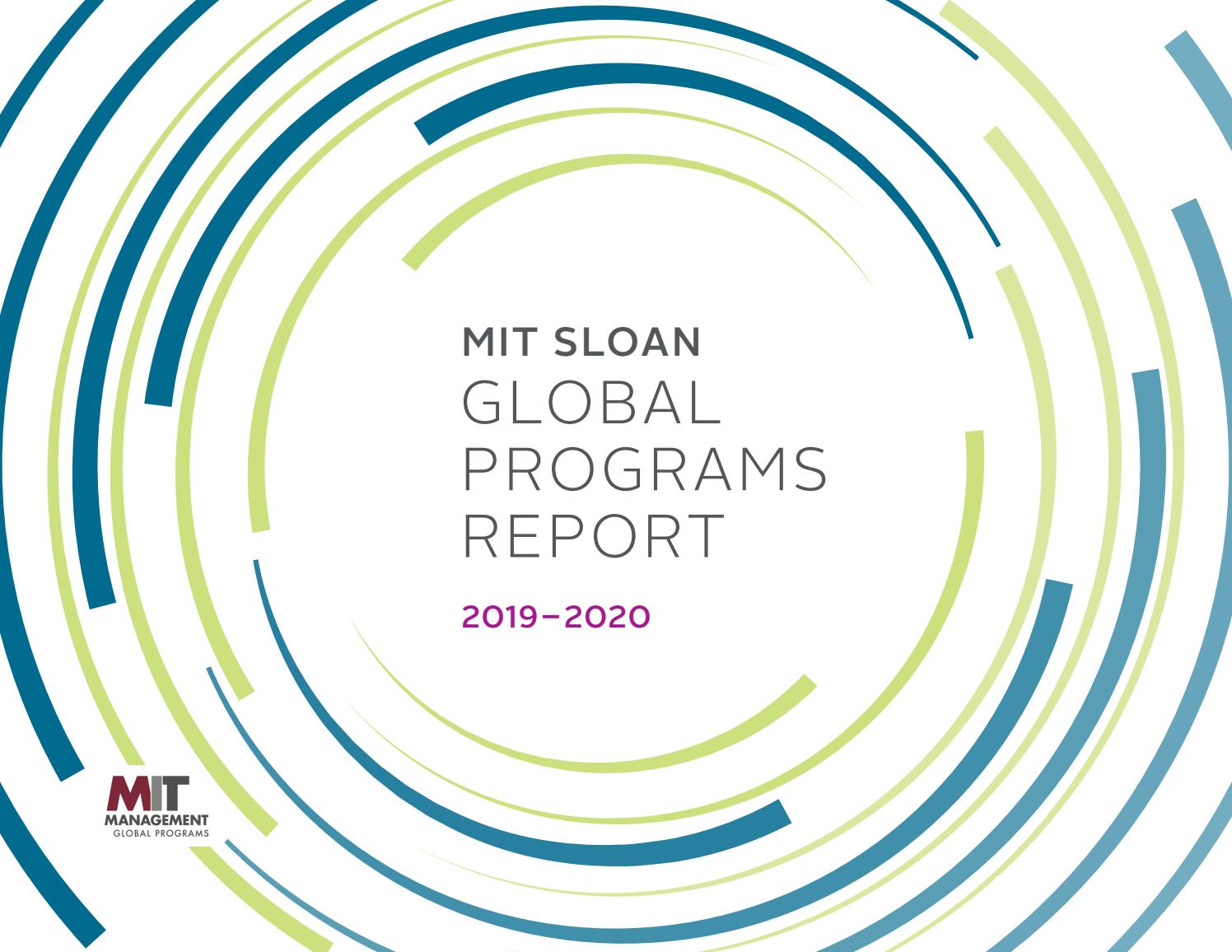 MIT Sloan Global Programs Report 2019-2020 by mitsloangp - Issuu