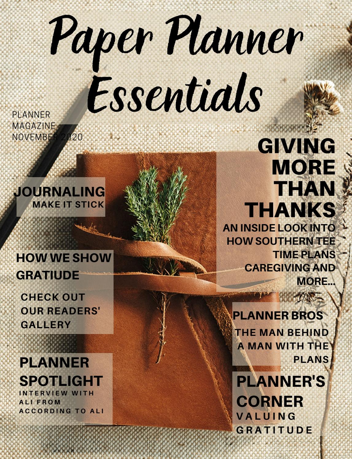Paper Planner Essentials Magazine November 2020 by Paper Planner ...