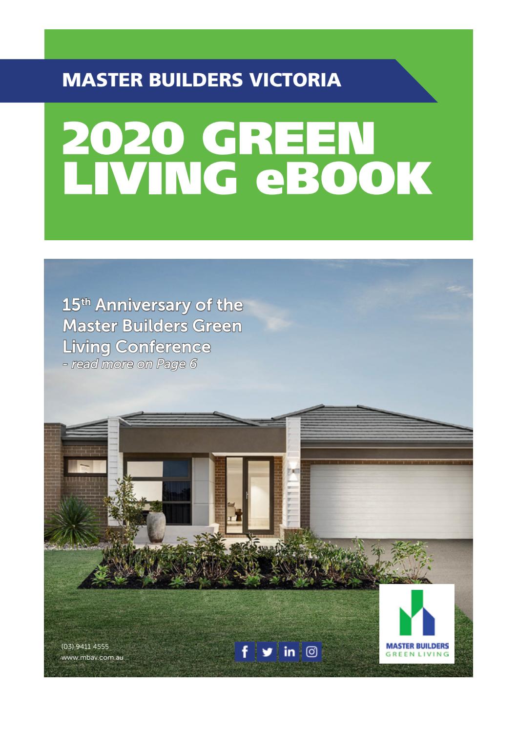 Master Builders Victoria 2020 Green Living eBook by MBV_MBTI - Issuu