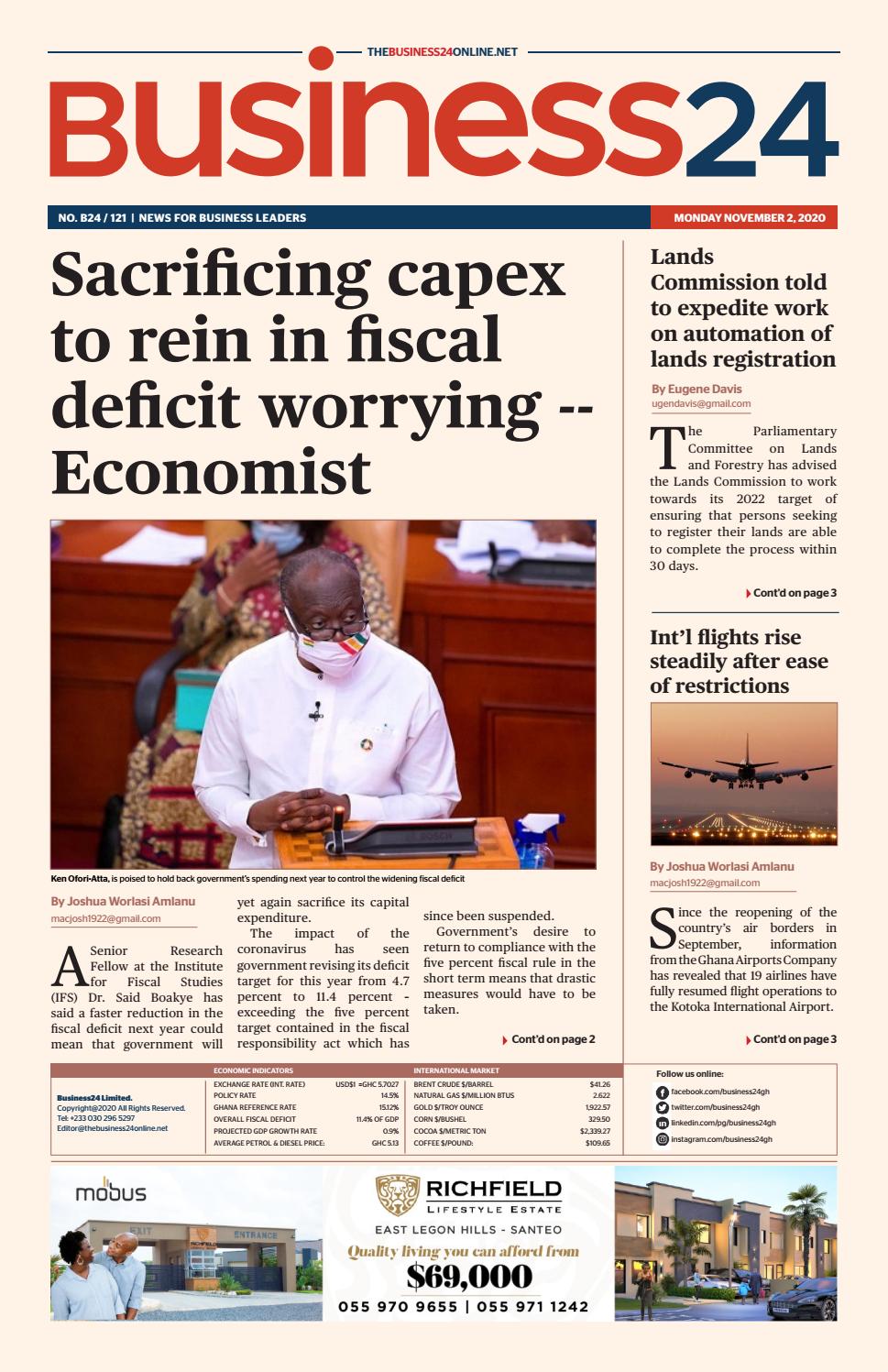 Business24 Newspaper 2nd November, 2020 by Business24 Online - Issuu