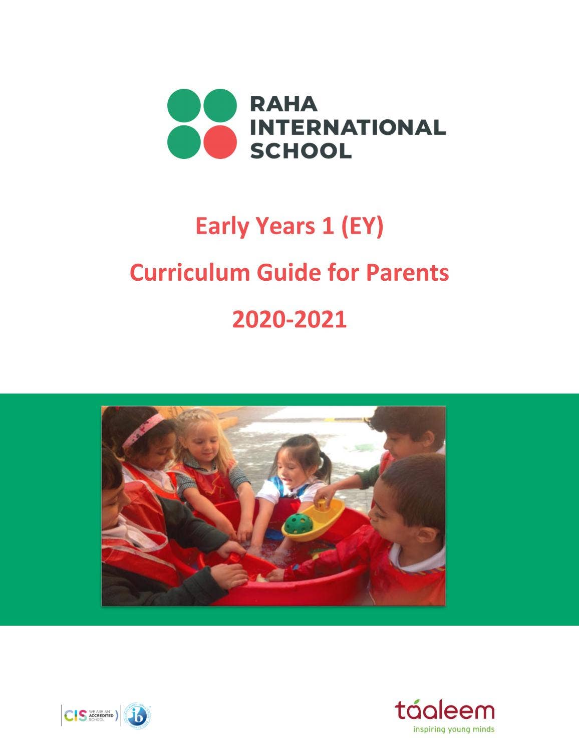 Early Years 1 Curriculum Guide 2020-2021 by Raha International School ...