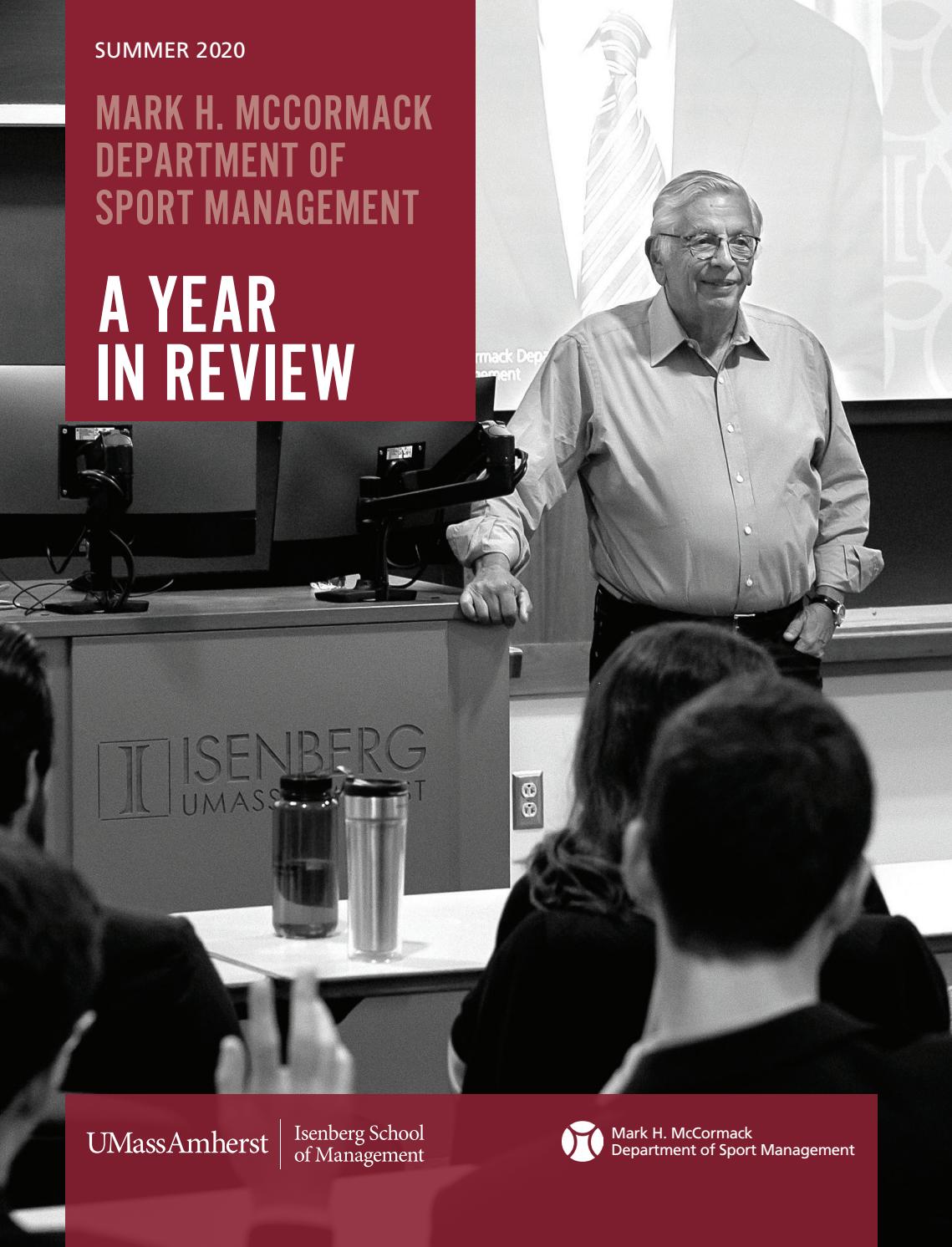 Mark H. McCormack Department of Sport Management: A Year in Review 2020 ...