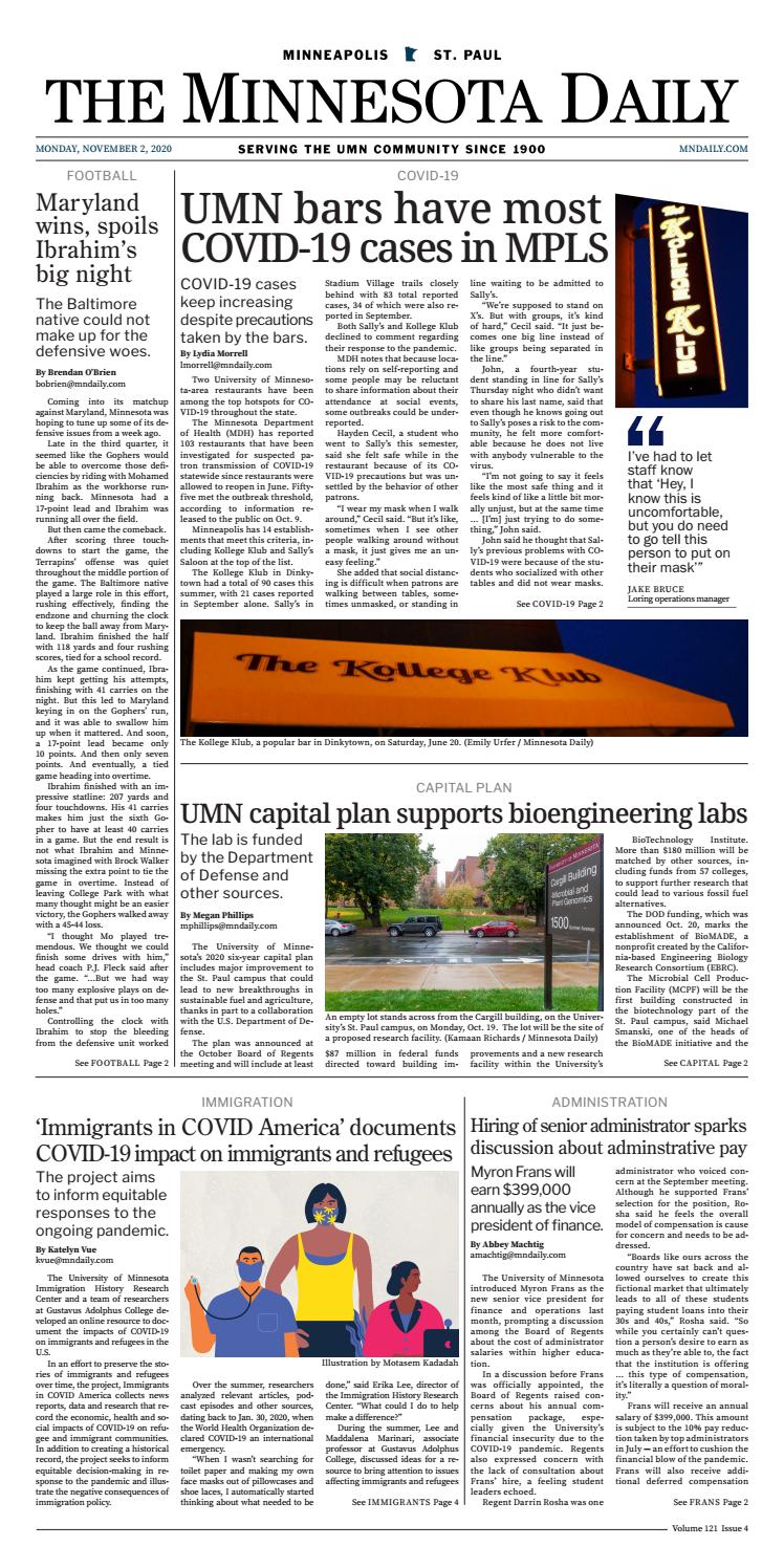 November 2, 2020 by The Minnesota Daily - Issuu