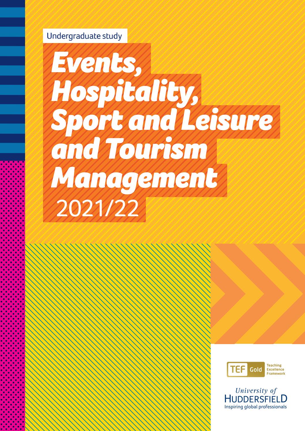 Events Management, Business with Hospitality, Sport and Leisure and ...