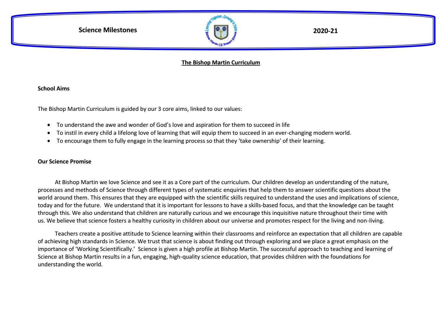 Science Milestones 2020-2021 by Schudio - Issuu