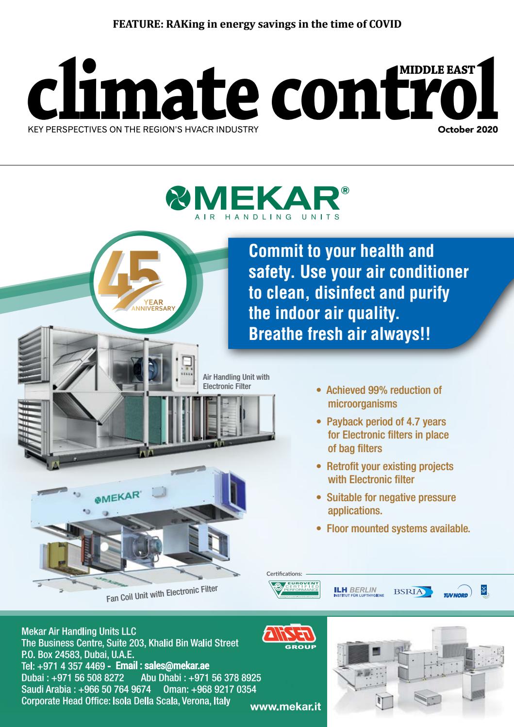 CCME - October 2020 by Climate Control Middle East - Issuu