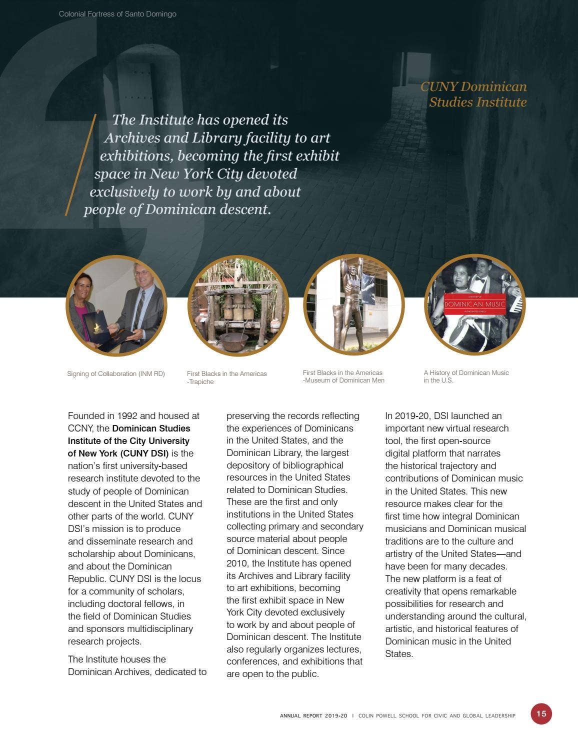 Annual Report 2019 - 20 I Colin Powell School for Civic and Global ...