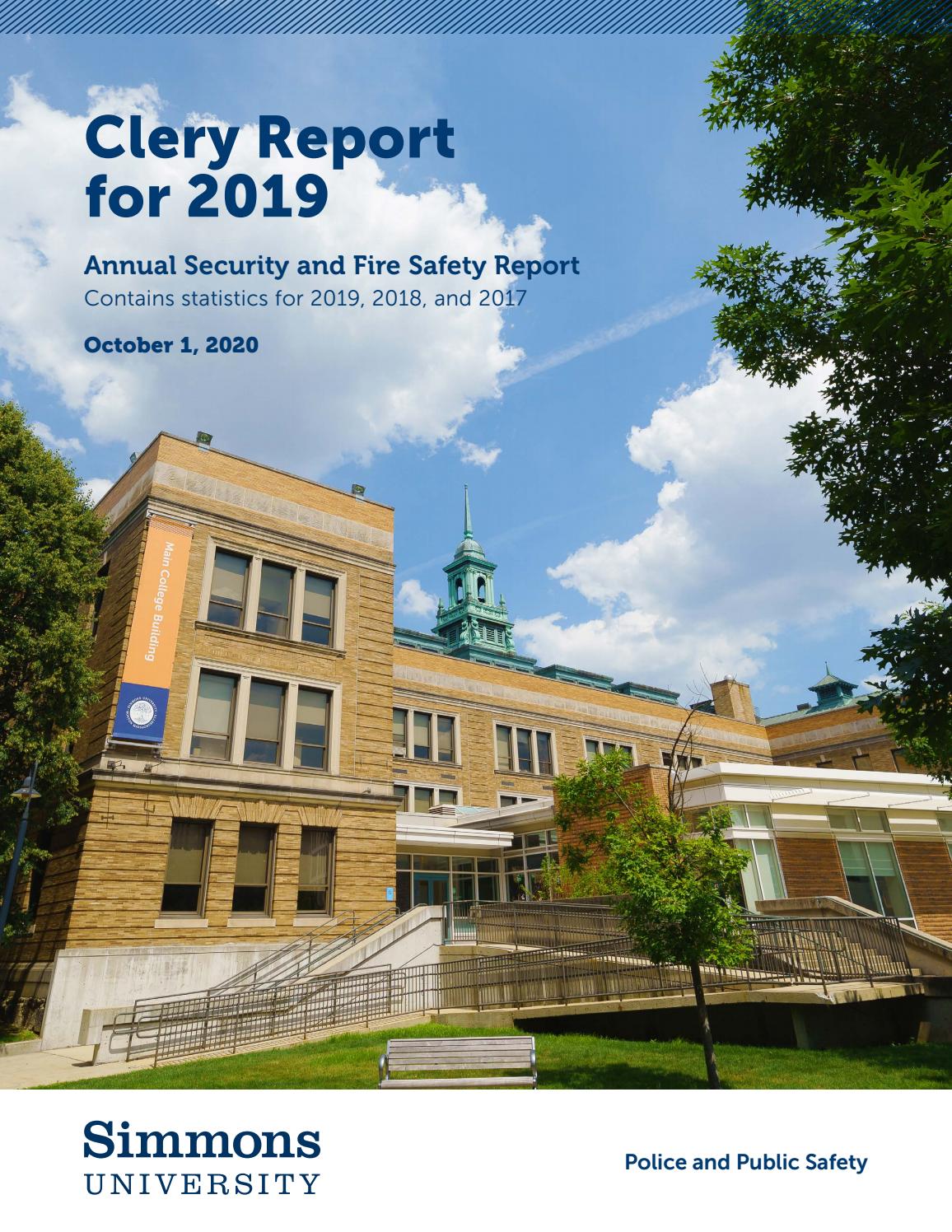 Simmons University: Clery Report for 2019: Annual Security and Fire ...