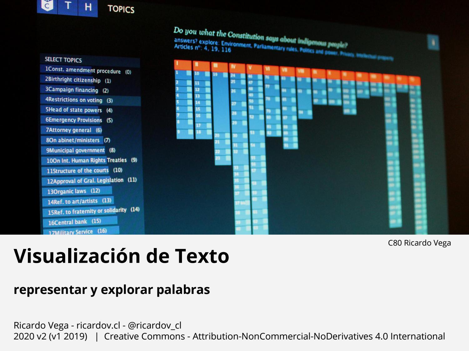 Visualización de Texto by Ricardo Vega - Issuu