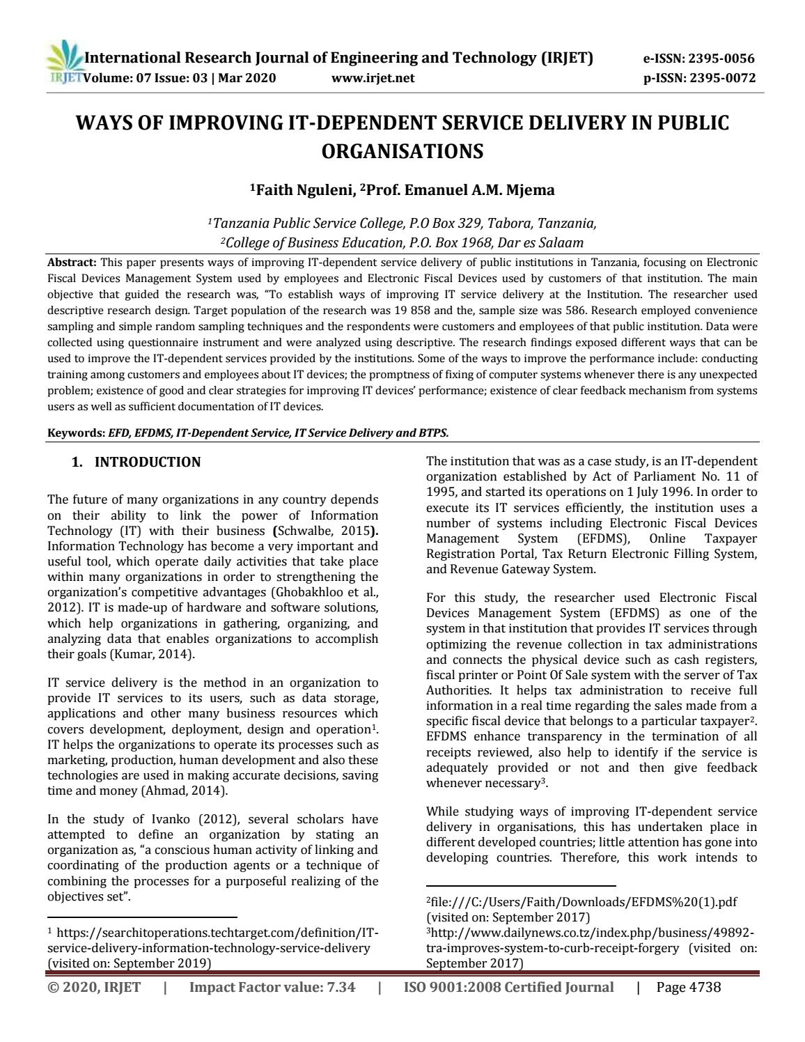 service delivery definition pdf