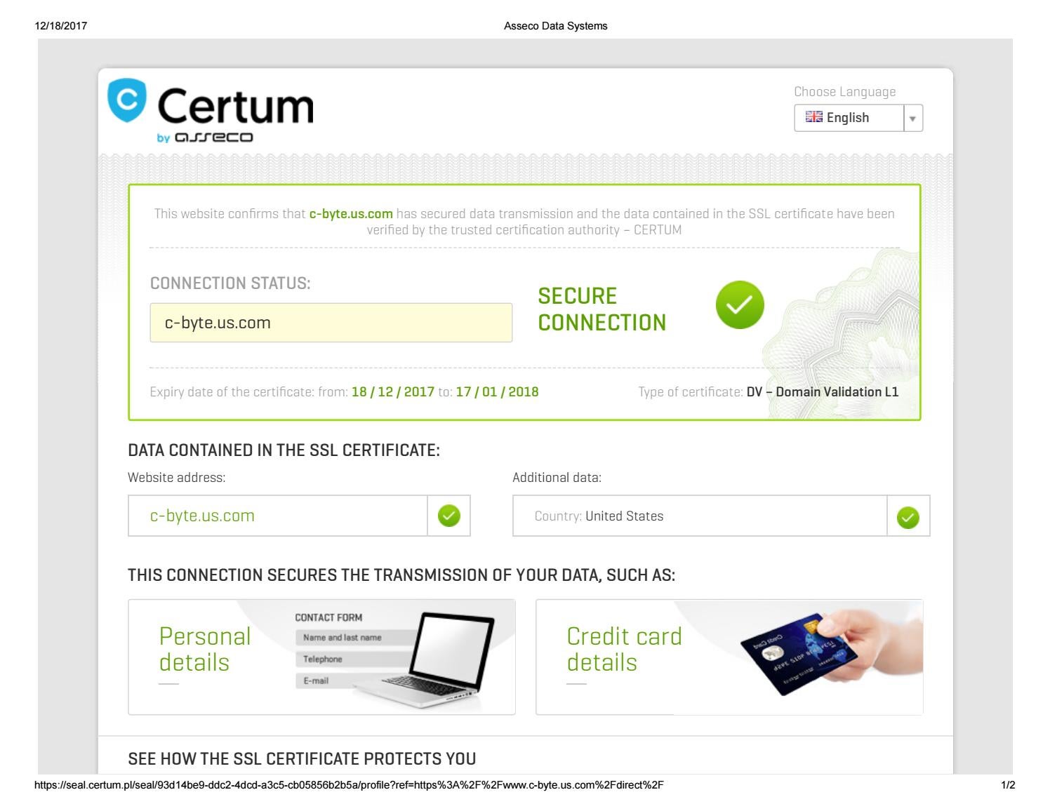 Certum by Asseco Site Seal (2017) by Cdr Trevor D Biscope KCB CD SAS - Issuu