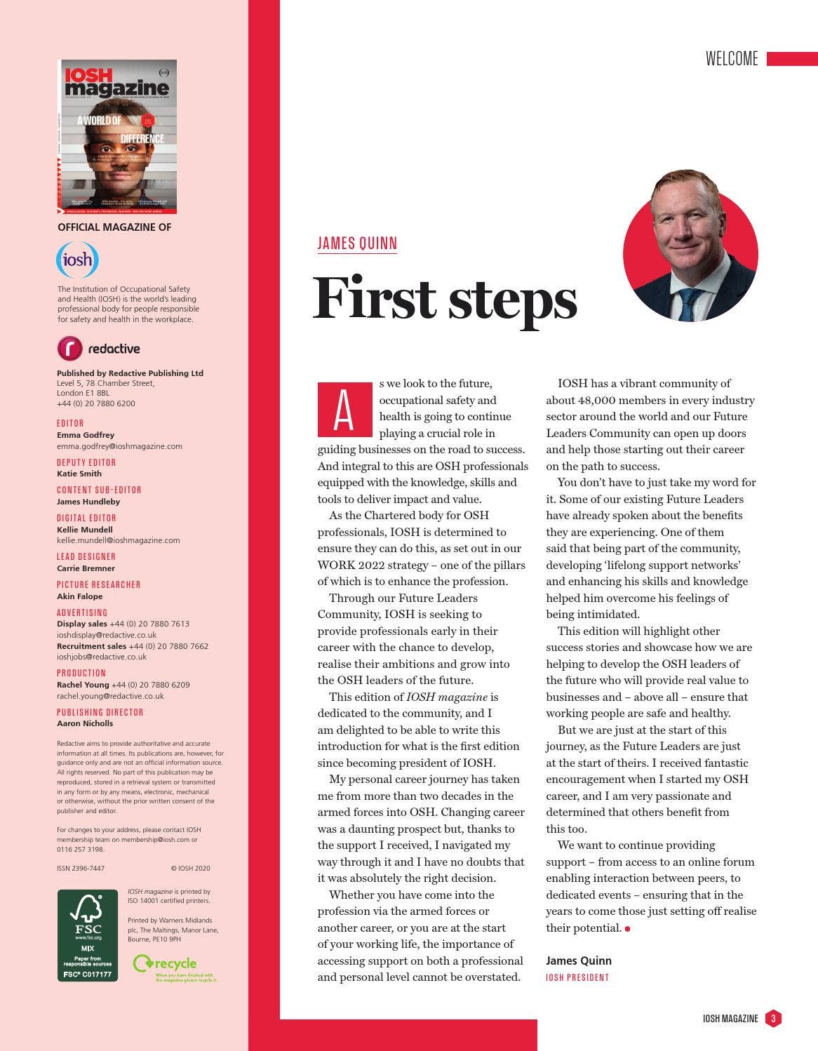 IOSH magazine - Nov/Dec 2020 by Redactive Media Group - Issuu