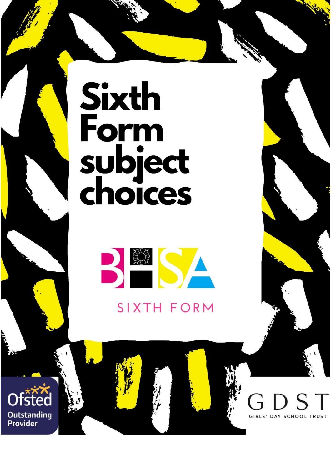 Sixth Form Subject Choices by BHSA - Issuu