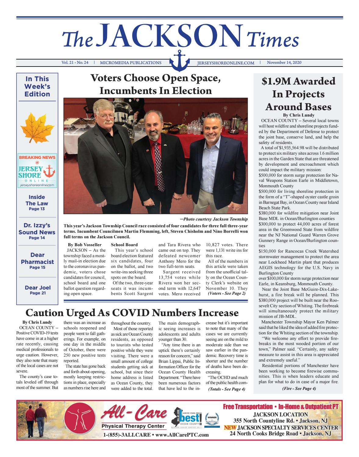 2020-11-14 - The Jackson Times by Jersey Shore Online - Issuu