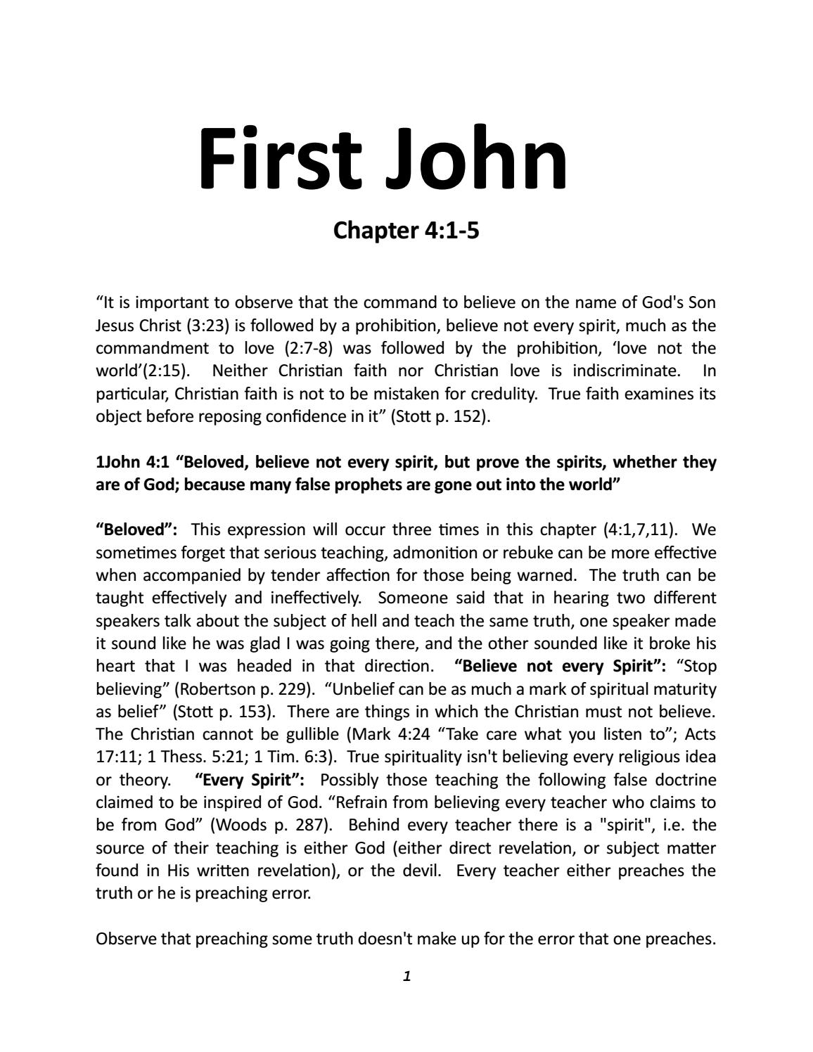 First John Chapter 4 1 5 Commentary By Mark Dunagan Issuu
