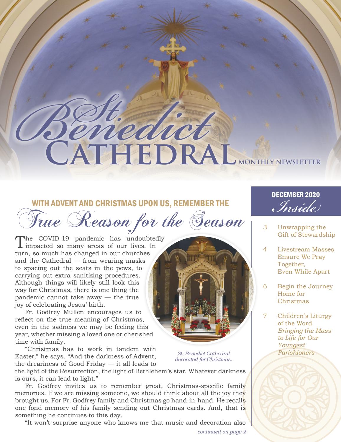 St. Benedict Cathedral Newsletter — December 2020 by Catholic ...