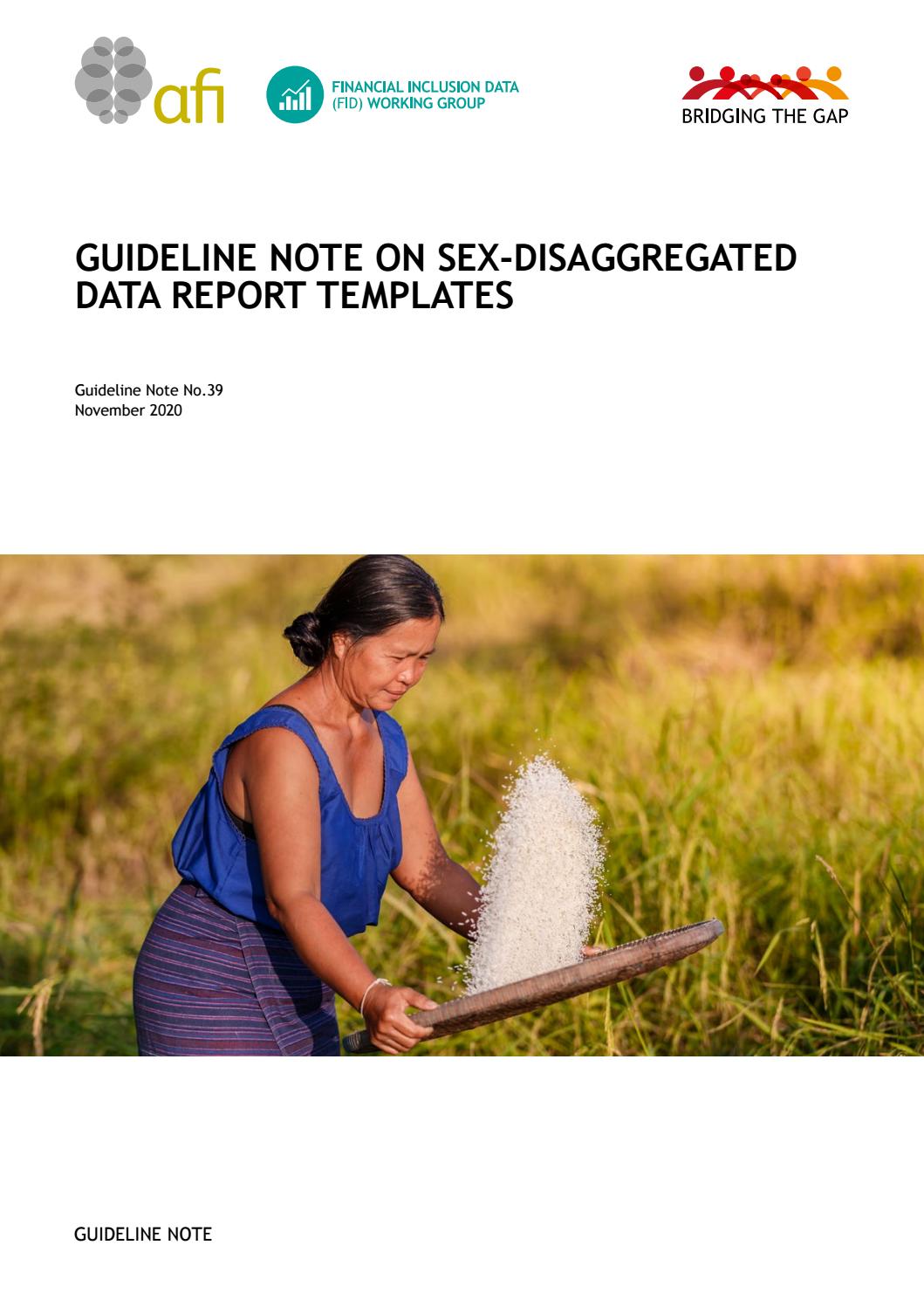 Guideline Note On Sex-Disaggregated Data Report Templates by Alliance ...