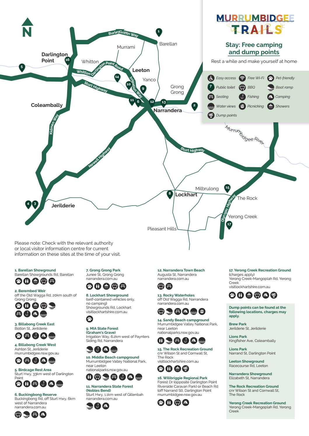 Murrumbidgee Trails - Free Camping Map by Lockhart Shire - Issuu