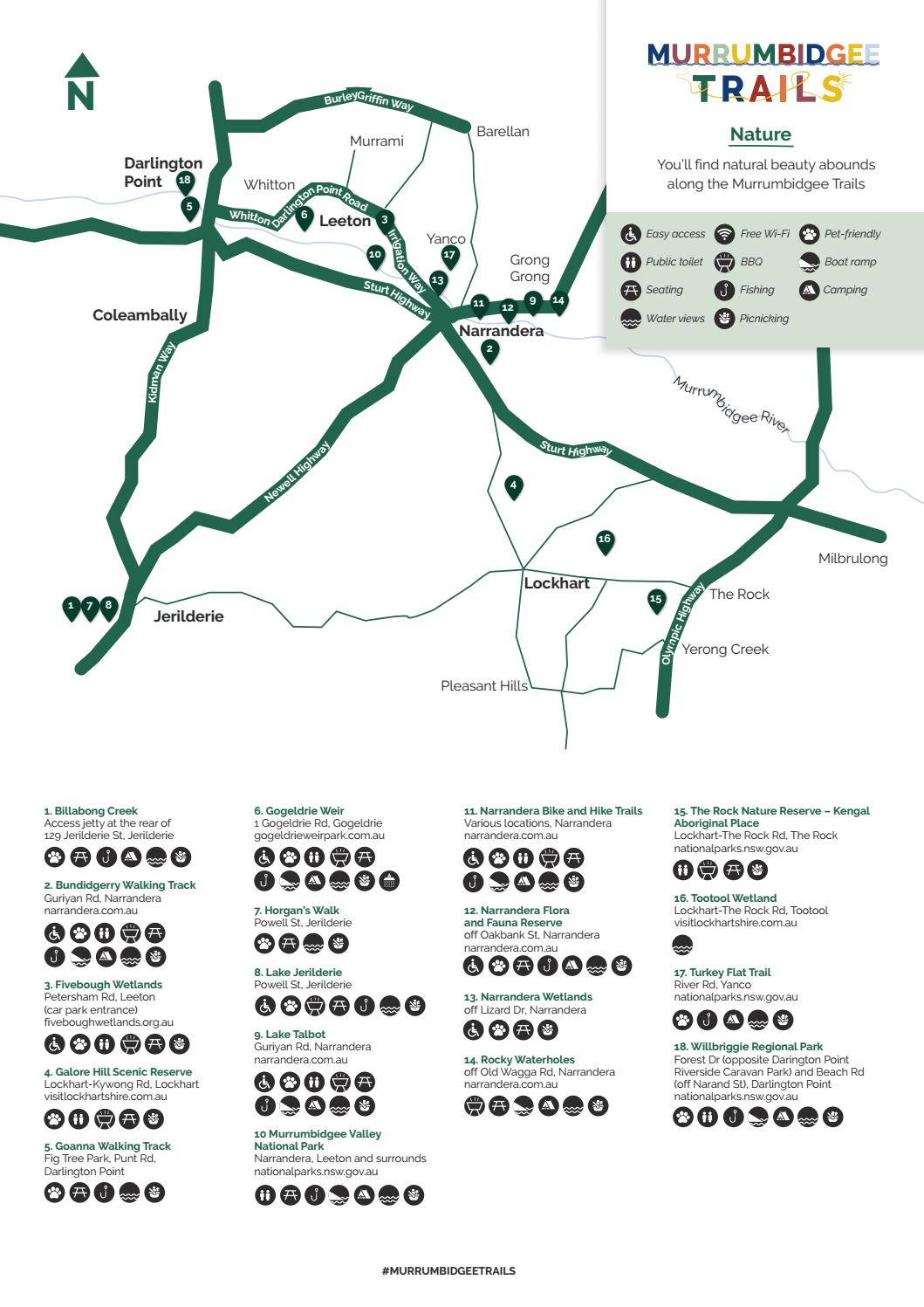 Murrumbidgee Trails - Nature Map by Lockhart Shire - Issuu
