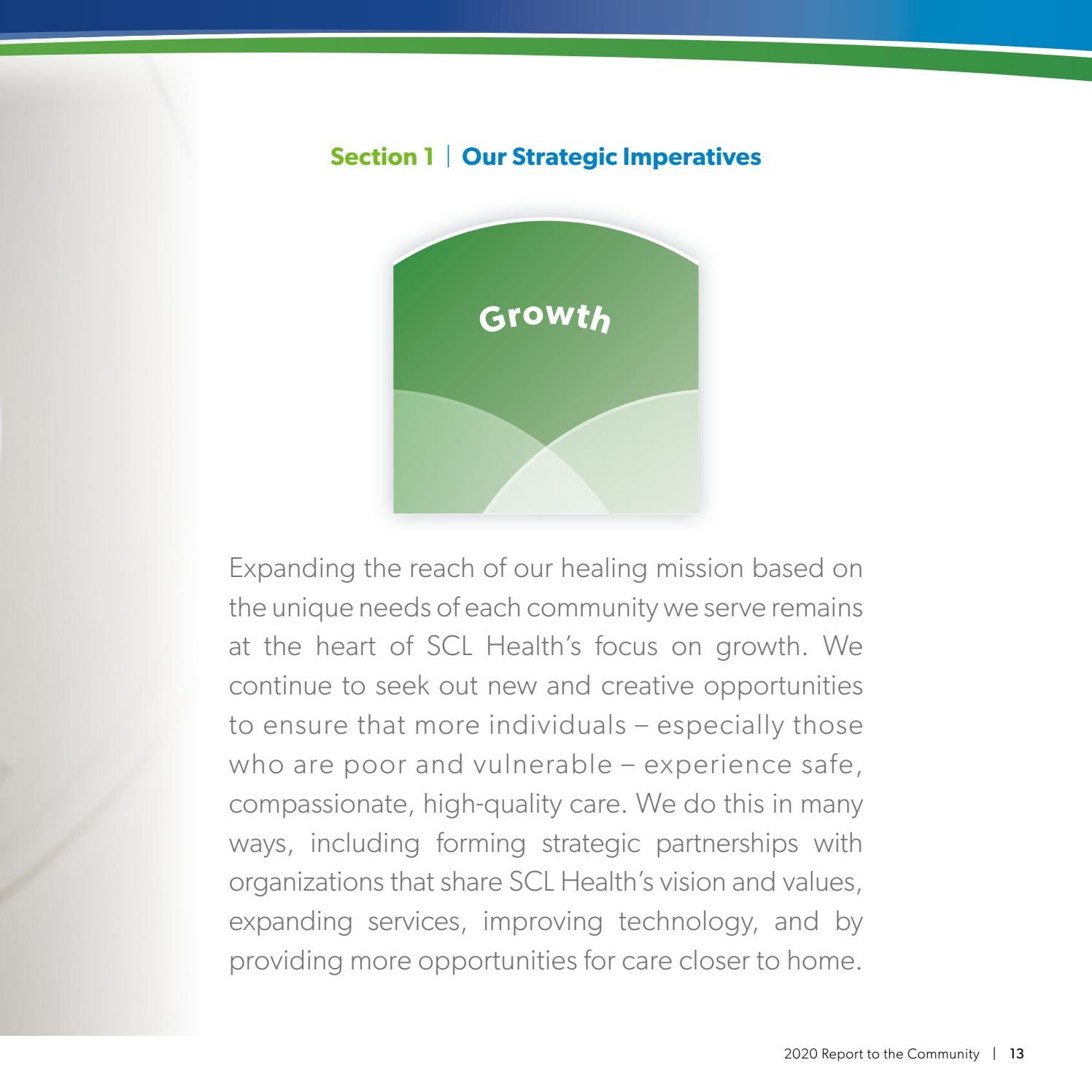 SCL Health 2020 Annual Report by SCL Health - Issuu