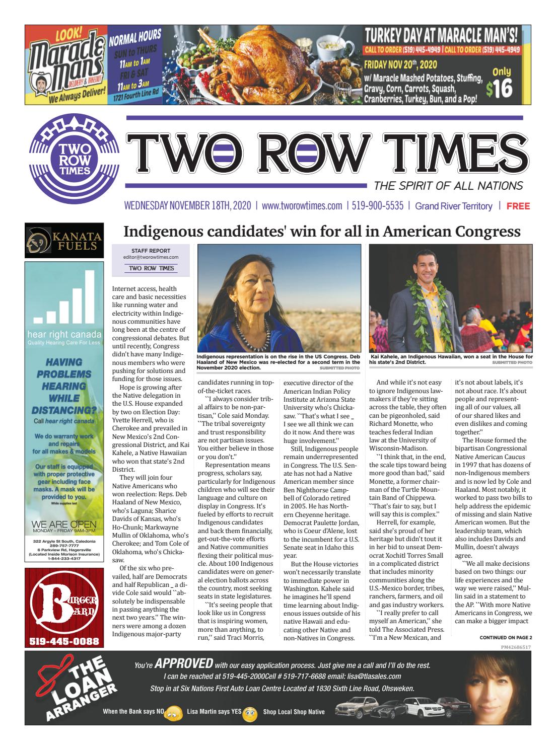 Two Row Times, November 18, 2020 by Two Row Times - Issuu