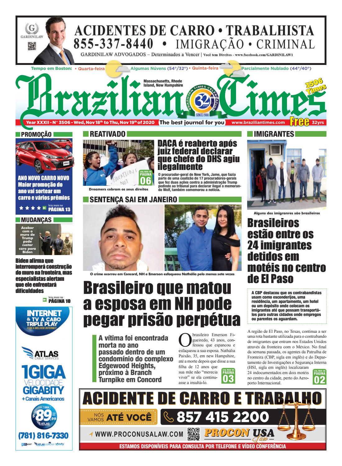 Brazilian Times 3506 by The Brazilian Times Newspaper - Issuu