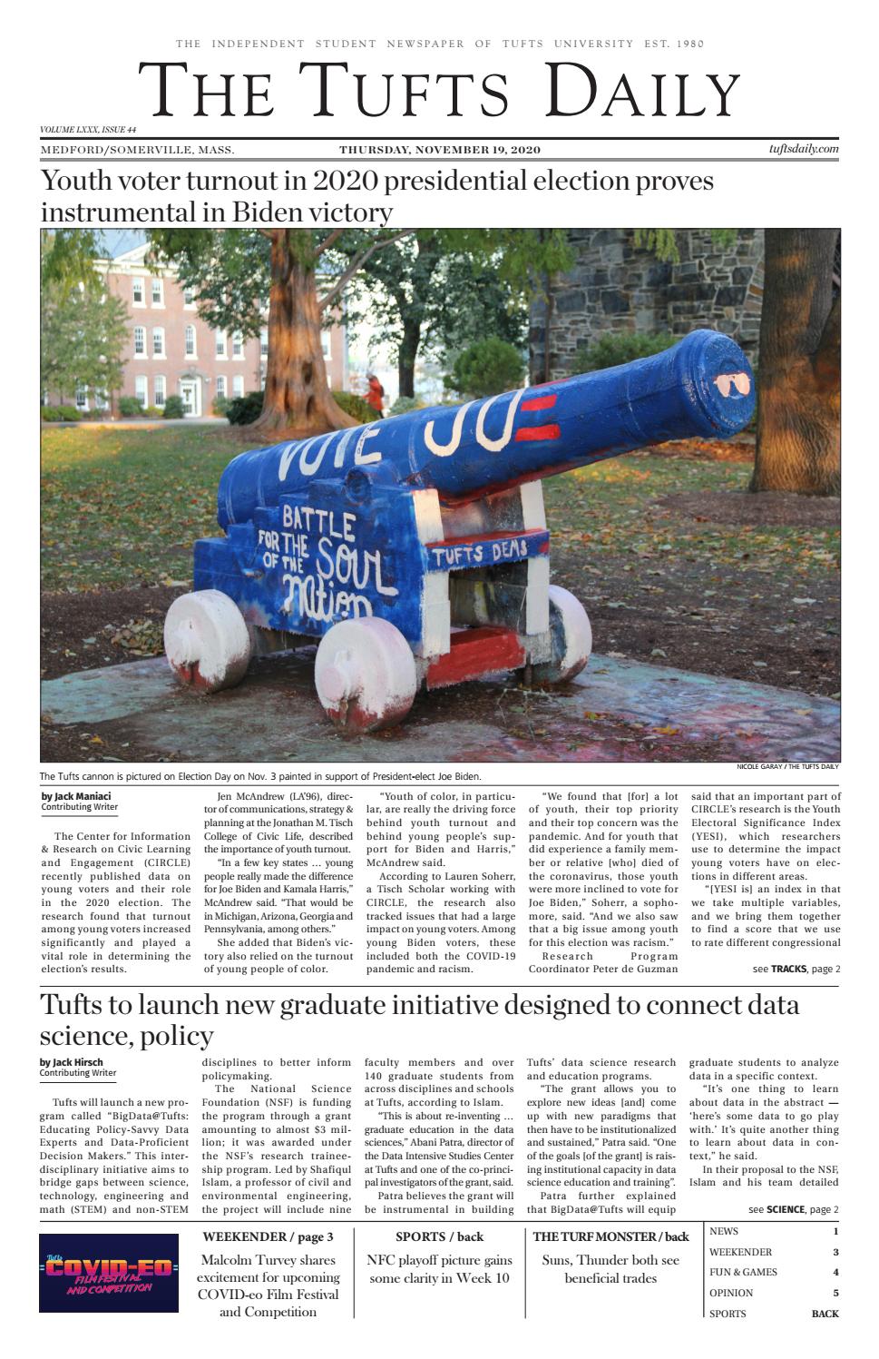 The Tufts Daily - Thursday, November 19th, 2020 by The Tufts Daily - Issuu