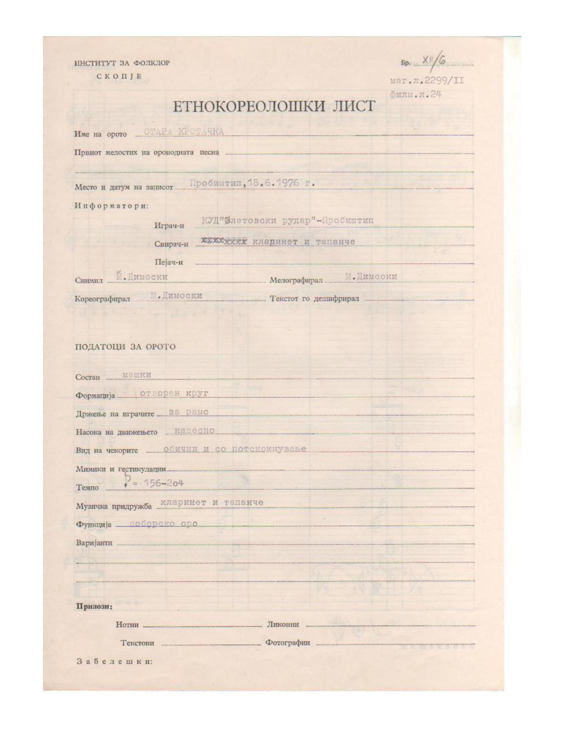 Стара крстачка - етнокореолошки лист by Institute of folklore Marko ...