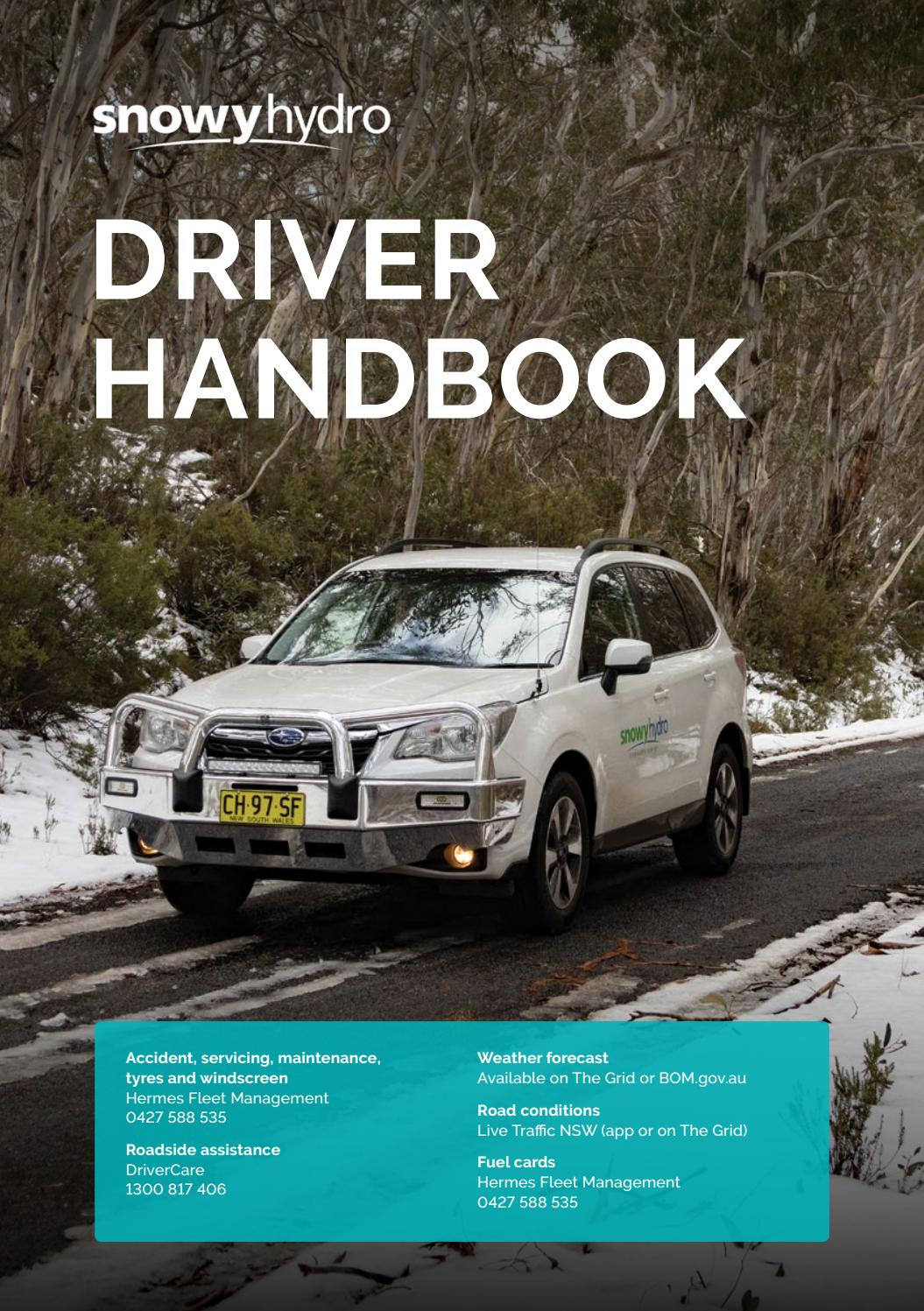 Snowy Hydro Driver Handbook by snowyhydro - Issuu