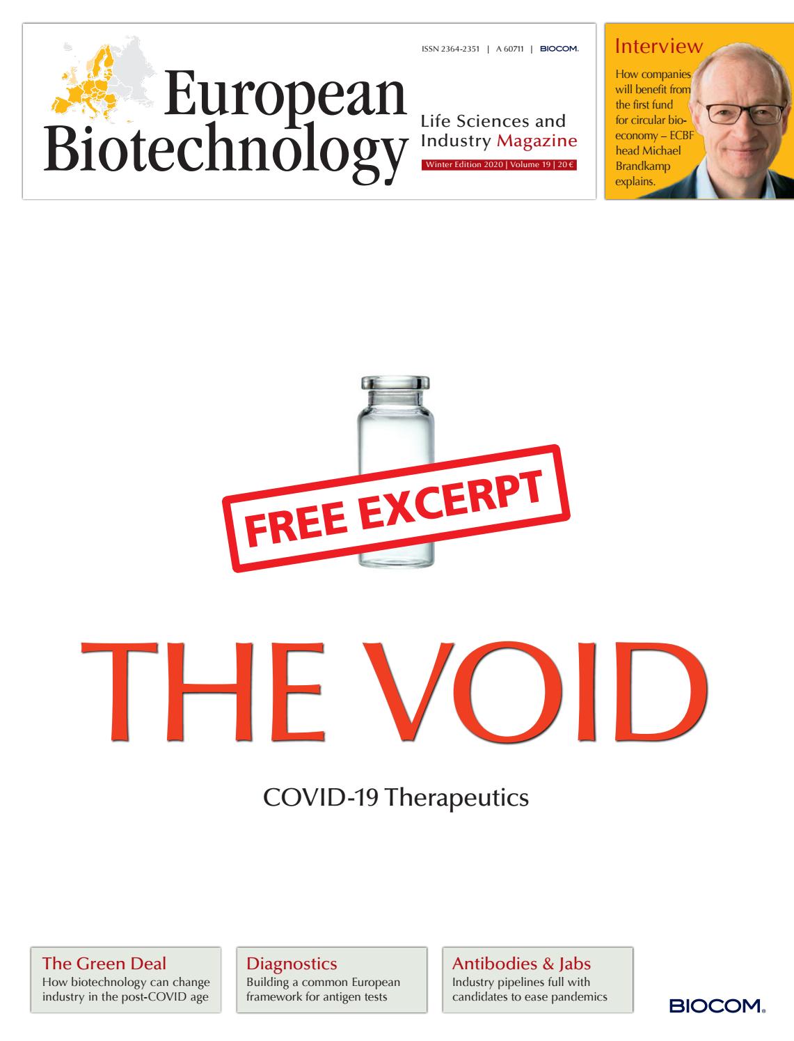 European Biotechnology Magazine Winter 2020 | Free Excerpt by BIOCOM AG ...