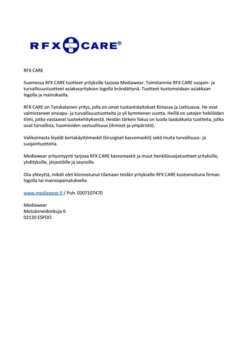 RFX CARE by Mediawear - Issuu