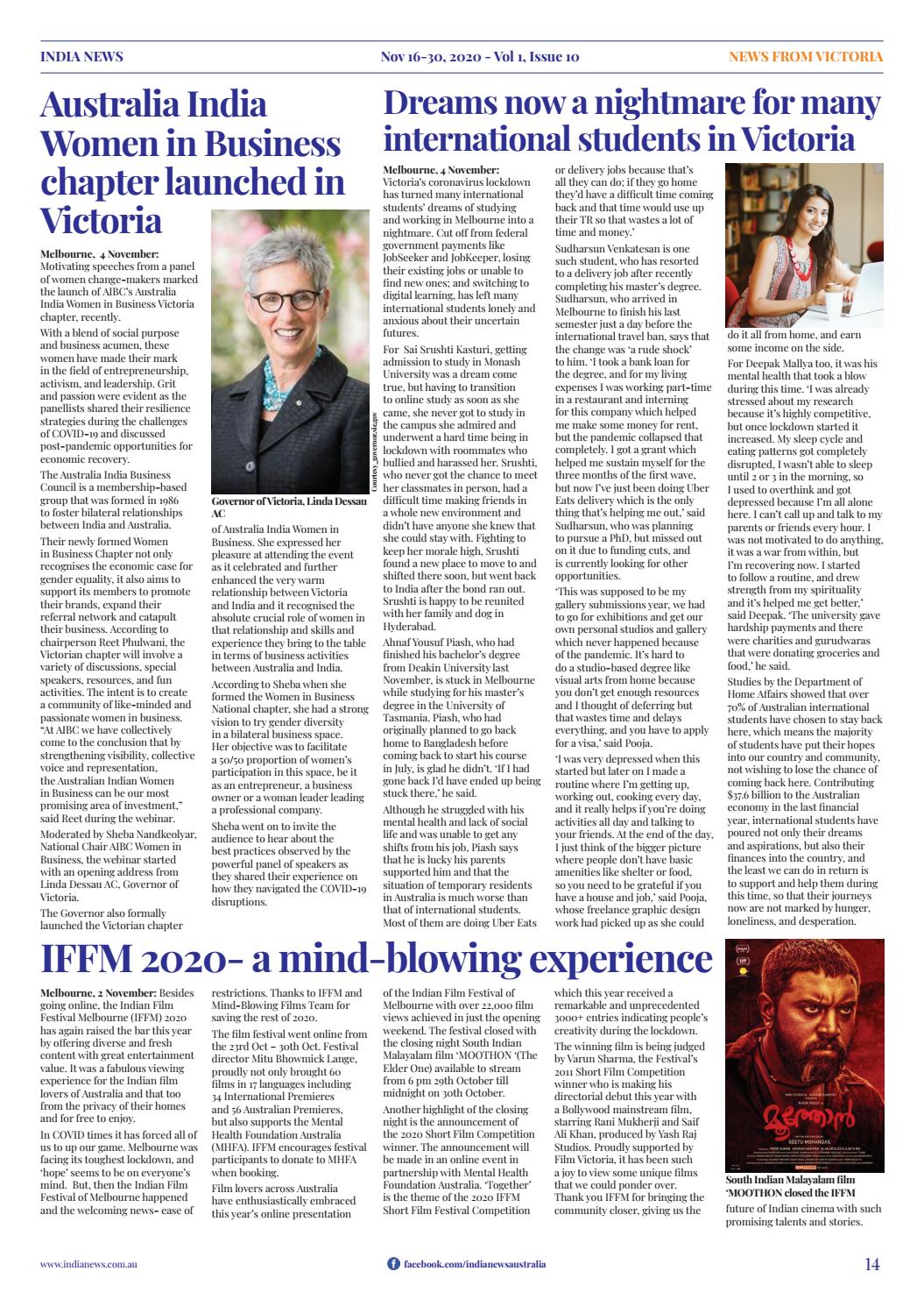 India News - Nov 16-30; Vol 1 Issue 10 by Australia India News - Issuu