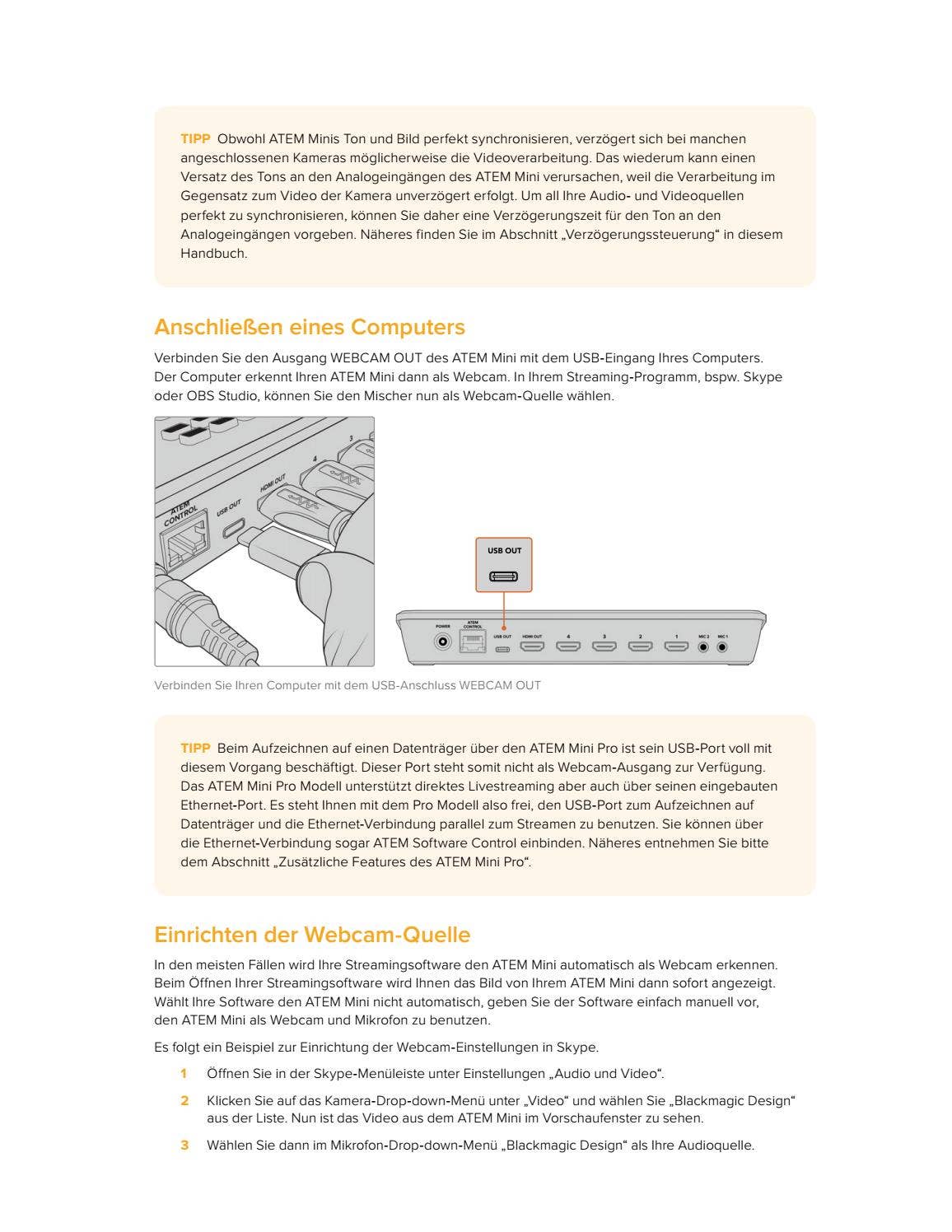 ATEM Mini Manual Installations- und Bedienungsanleitung ATEM Mini by ...
