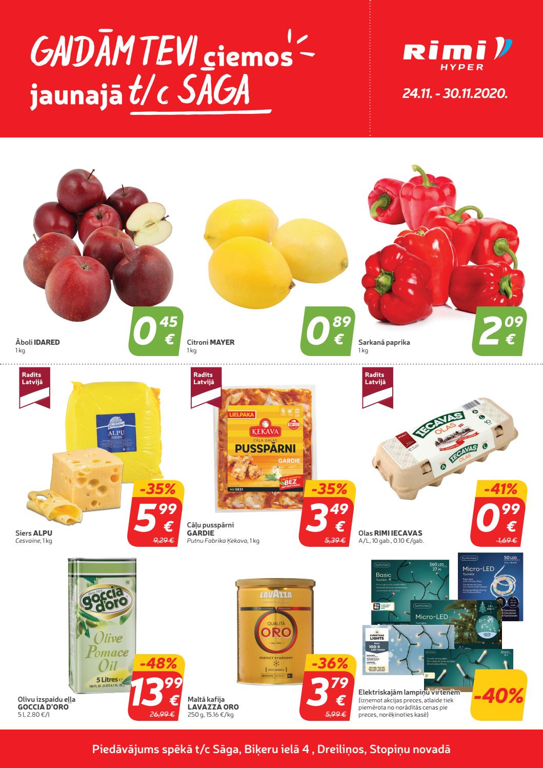 Rimi Hyper Sāga piedāvājumi 24.11.-30.11.2020. by Rimi - Issuu