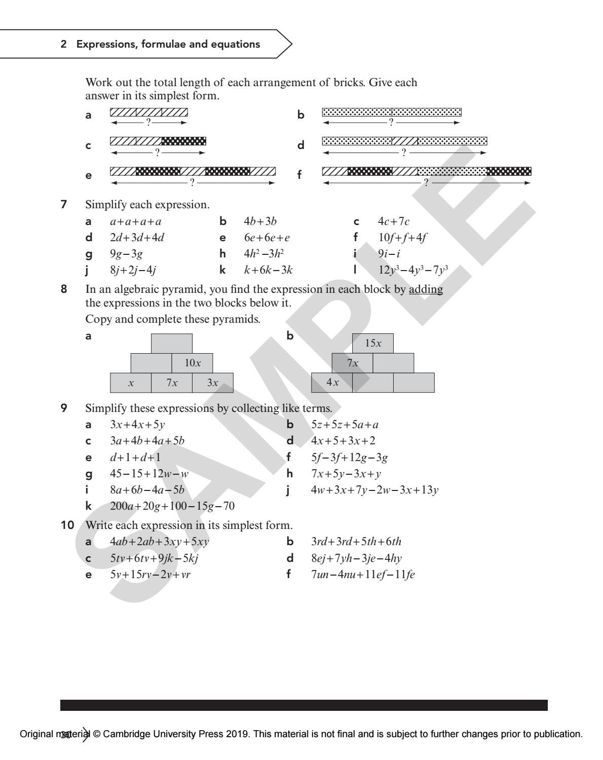 Lower Secondary Mathematics WORKBOOK 7 Sample by Cambridge University ...