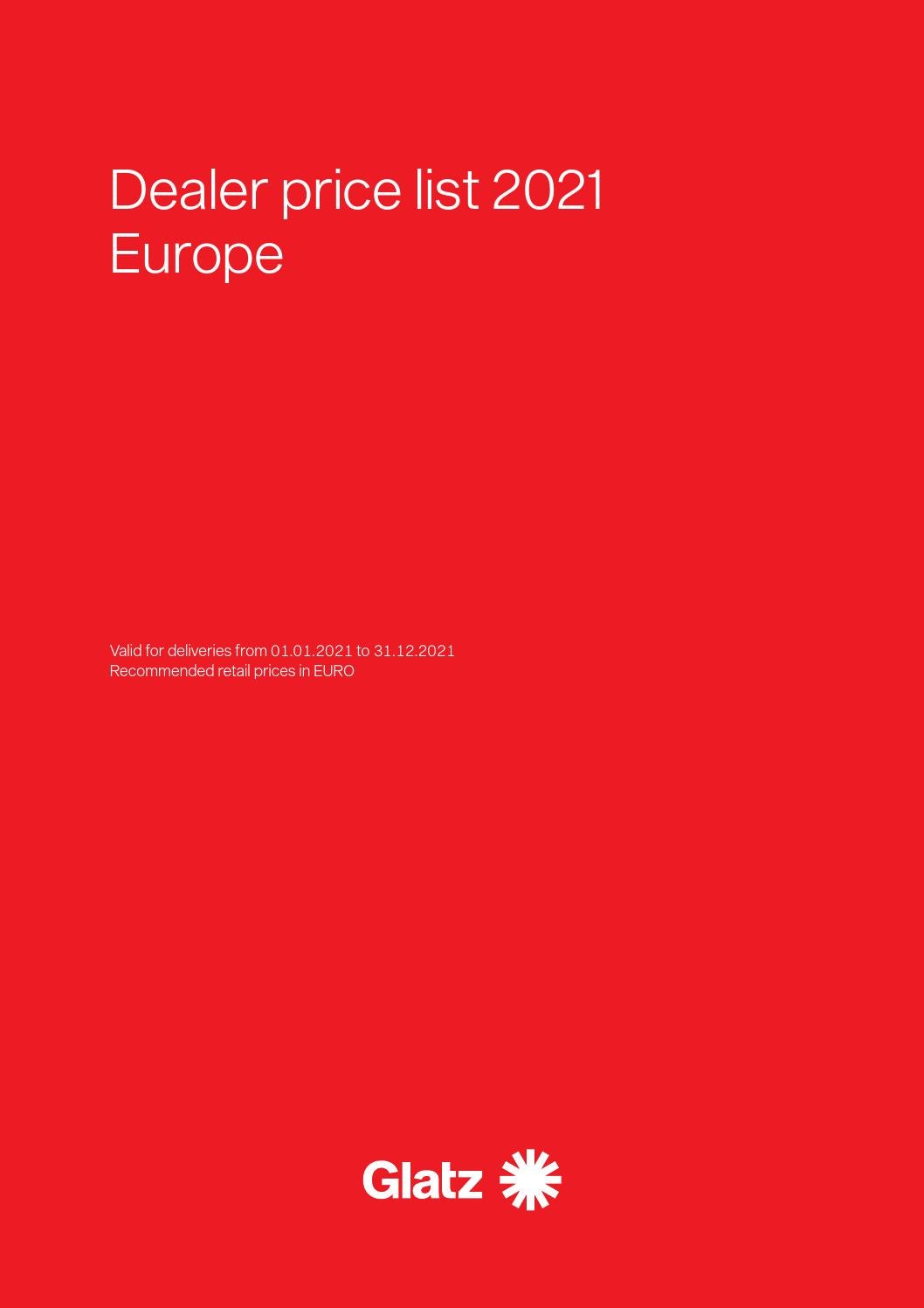 Dealer Price List 2021 Europe By Glatz AG Issuu Dealer Price List 2021 Europe By Glatz AG Issuu