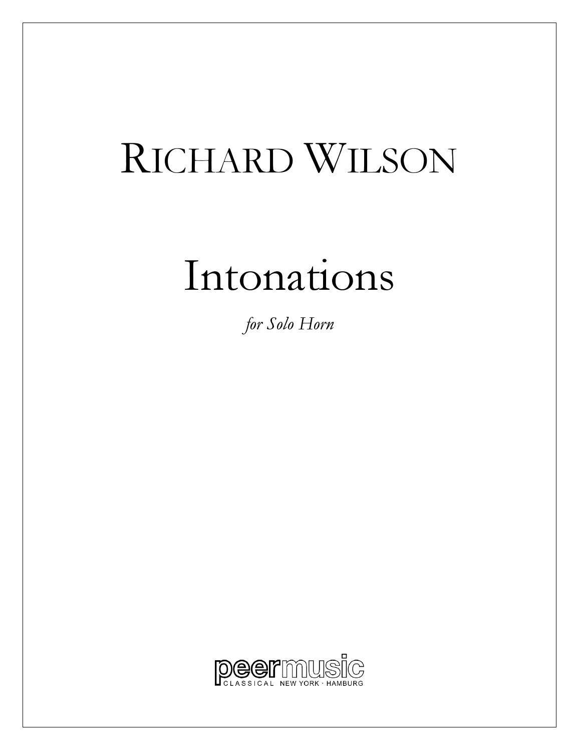 Wilson - Intonations (sample pages) by Peermusic Classical - Issuu