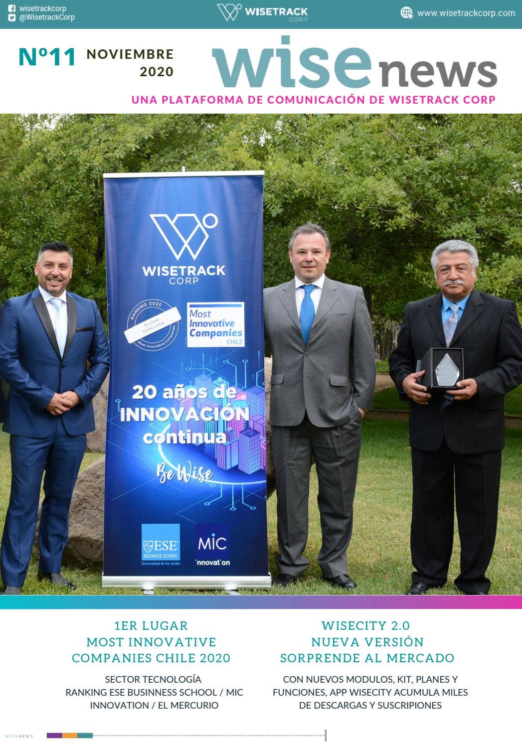 Wise News Edición Nº 11 Noviembre 2020 Wisetrack Corp by Wise News - Issuu