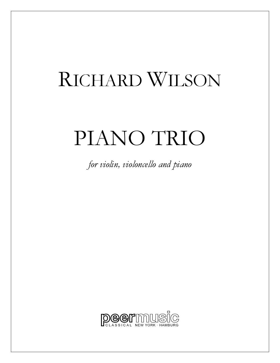 Wilson - Piano Trio (sample pages) by Peermusic Classical - Issuu
