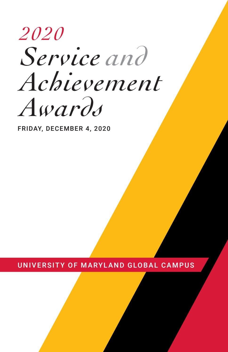 UMGC 2020 Service and Achievement Awards Program by University of ...