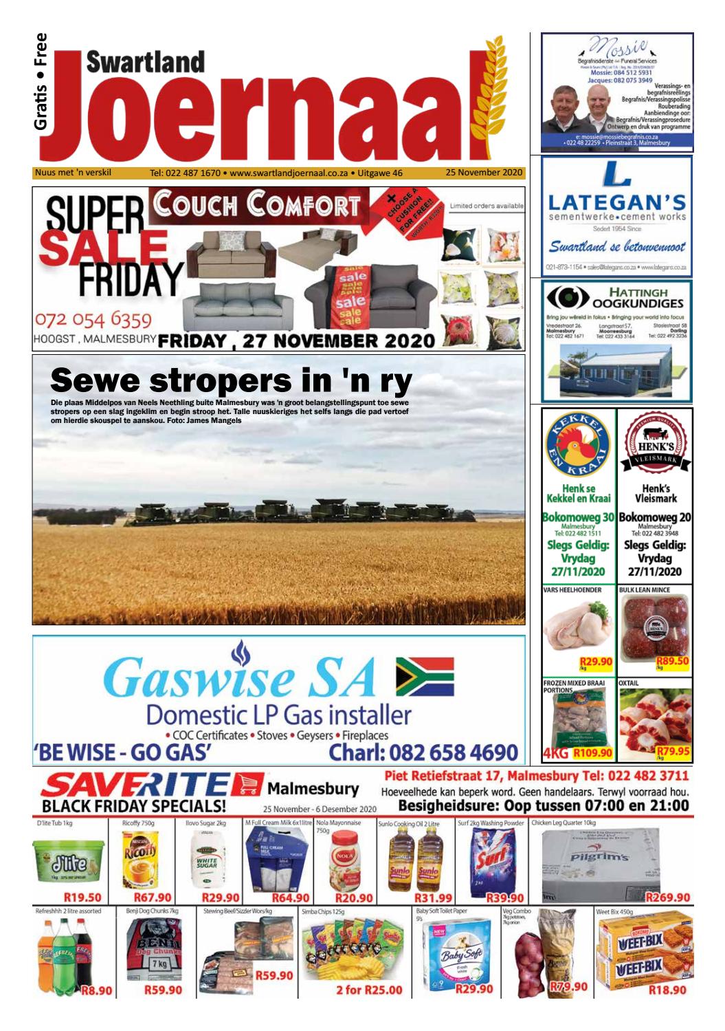 Uitgawe 46 Swartland Joernaal 25 November 2020 by Swartland Joernaal ...