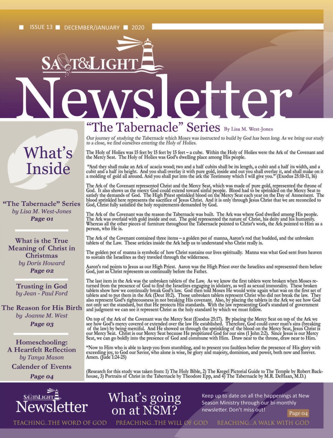 Salt & Light Newsletter - Issue 13 by Salt & Light Newsletter - Issuu