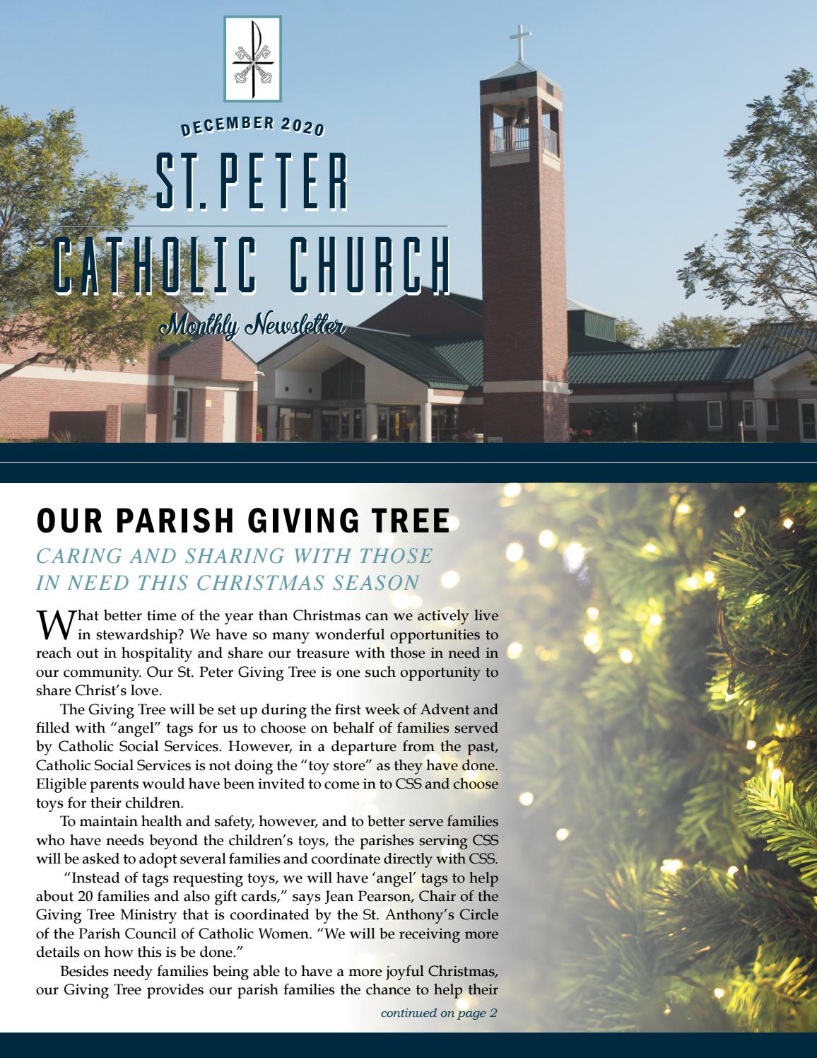 St. Peter Catholic Church Newsletter — December 2020 by Catholic ...