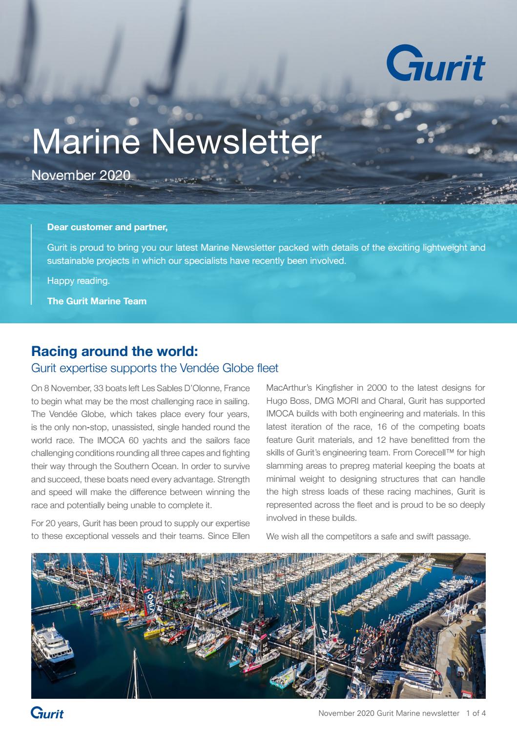 GURIT Marine Newsletter - November 2020 by Gurit - Issuu