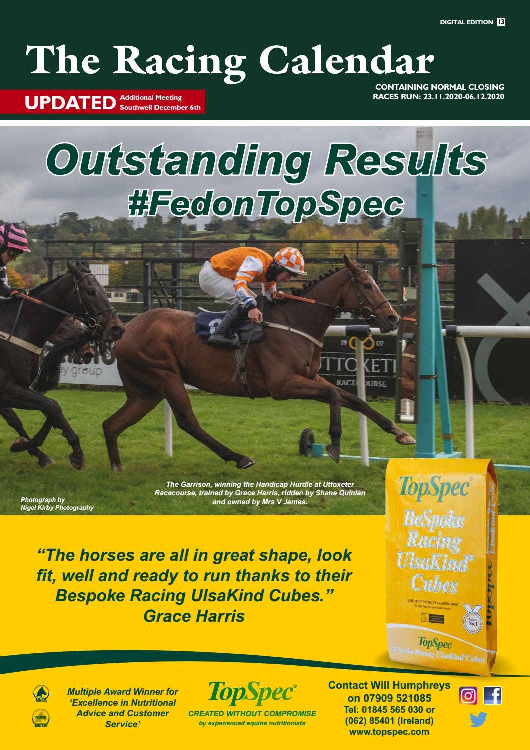 Racing Calendar 23rd November - 6th December 2020 by Weatherbys - Issuu