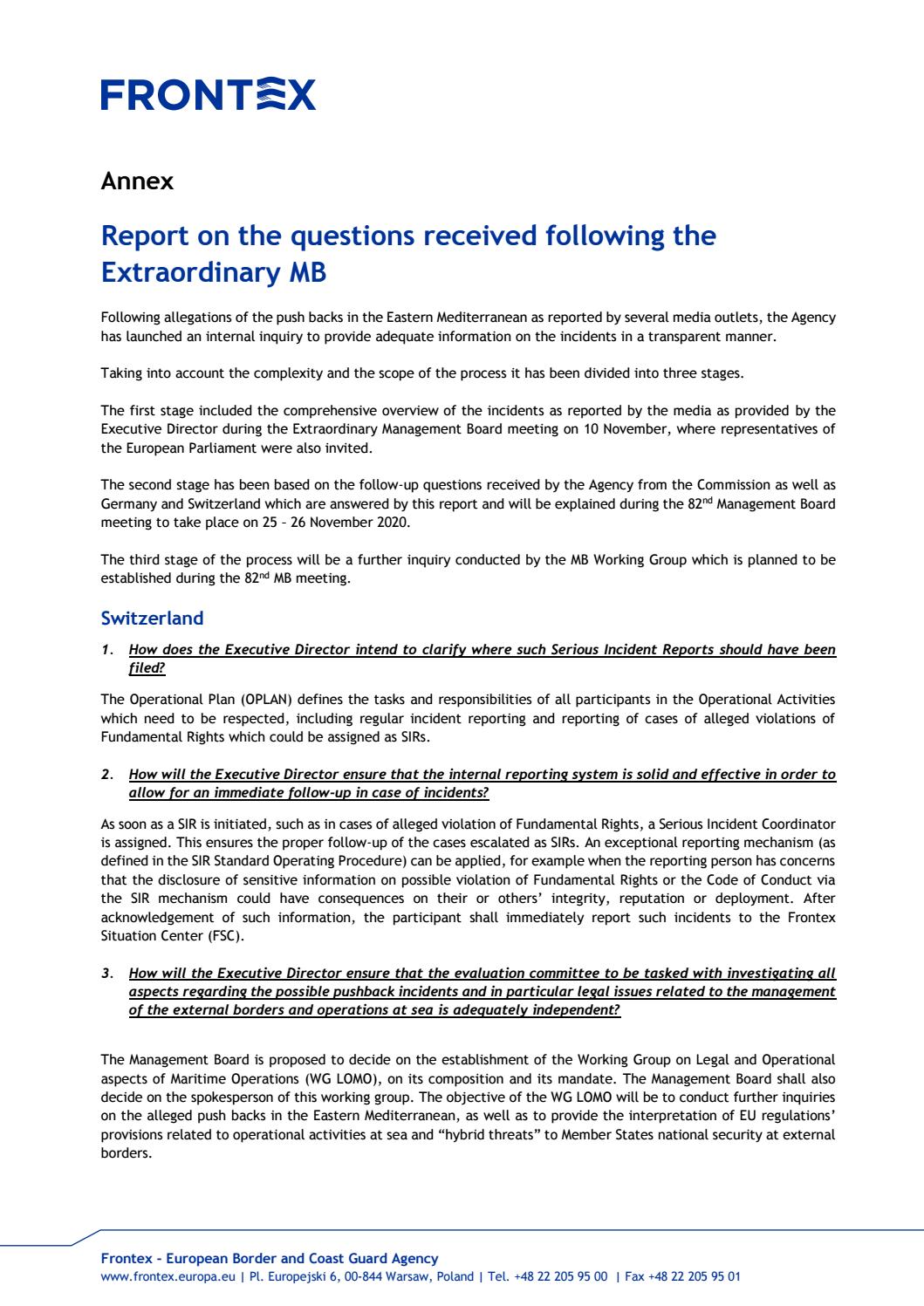 Frontex Report by Εφημερίδα των Συντακτών - Issuu