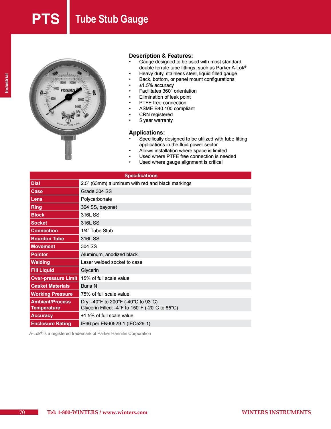 PTS Tube Stub Gauge - Winters - Middle East and North Africa, Dubai ...