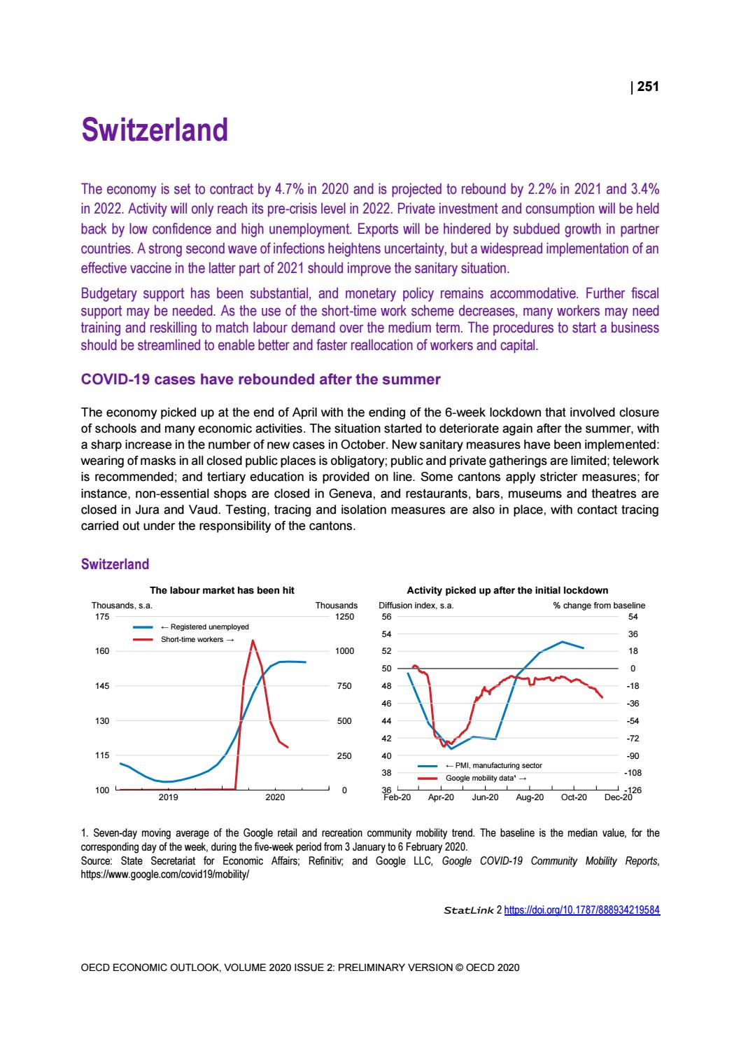Switzerland, OECD Economic Outlook, December 2020 by OECD - Issuu