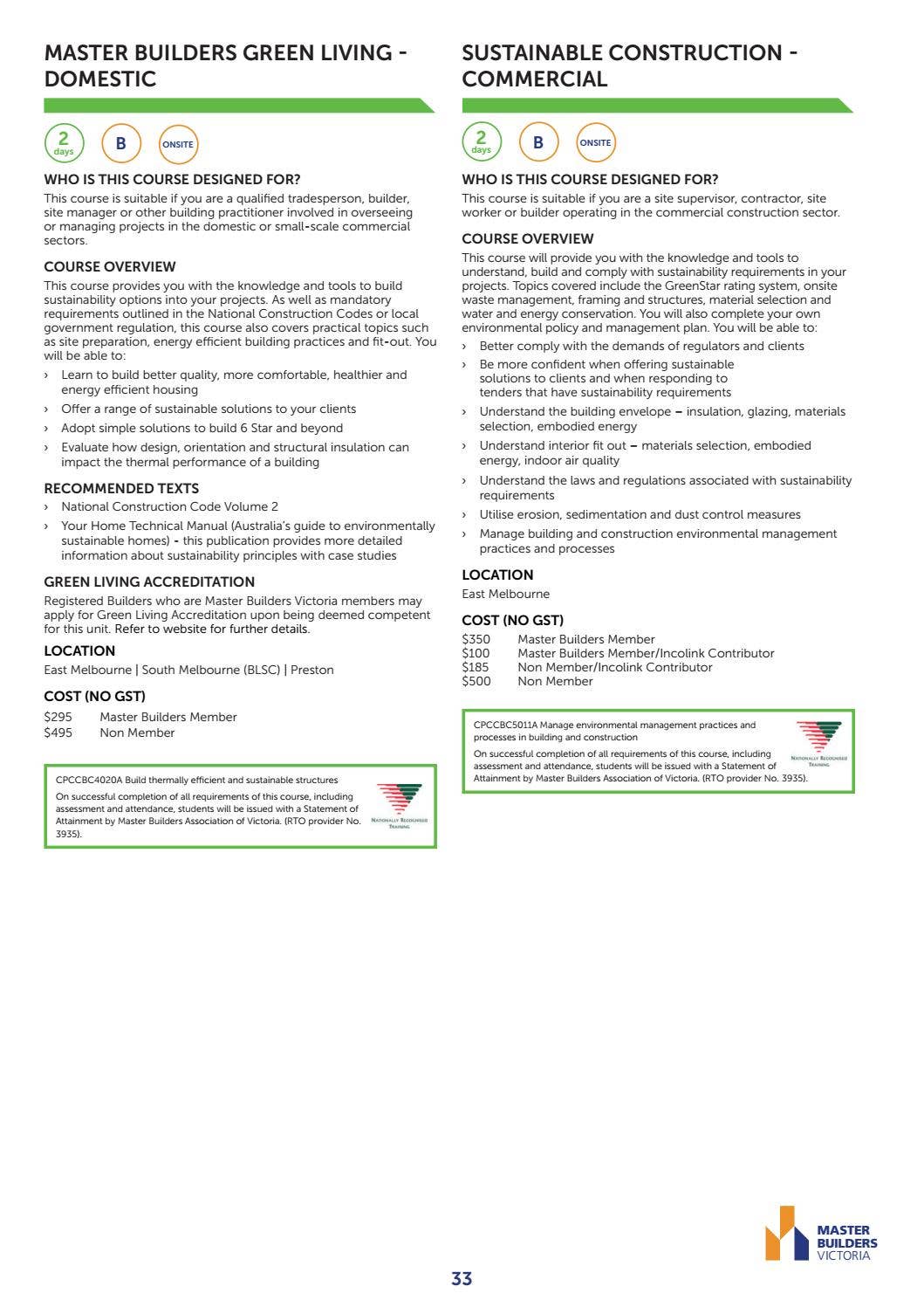 Master Builders Victoria Training and Events Directory | January - June ...