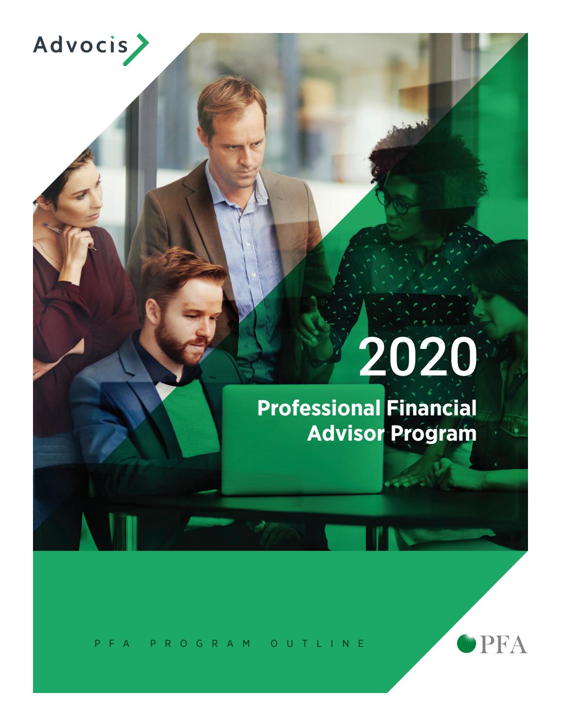 Advocis PFA Program Outline 2020 by Advocis - Issuu